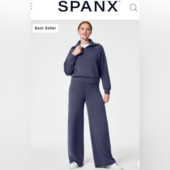 SPANX | Pants & Jumpsuits | Spanx Air Essentials Wide Leg Pant And Half ...